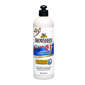 Absorbine ShowSheen 2-in-1 Shampoo & Conditioner, Sulfate and Paraben-Free, 20oz