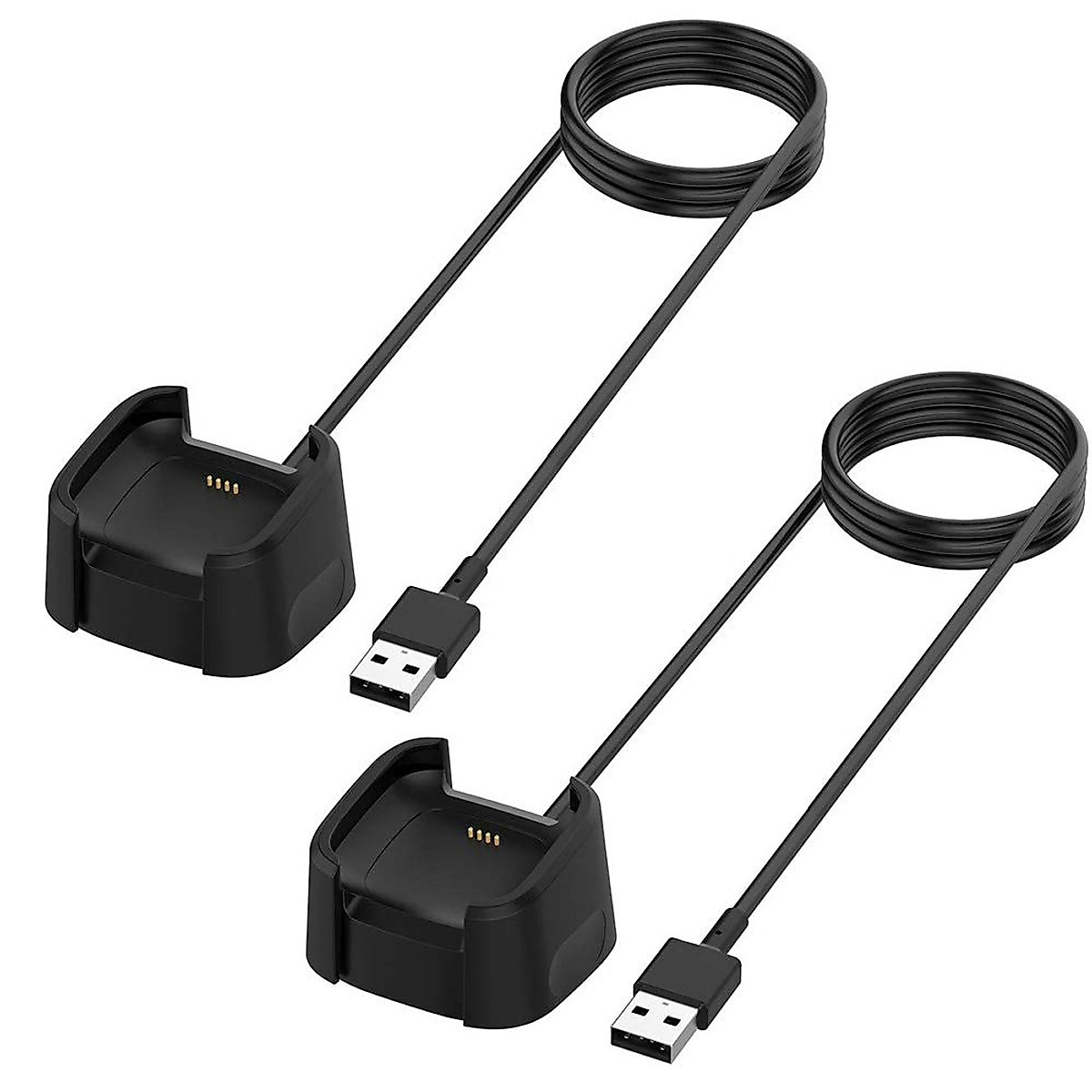Charger for Fitbit Versa 2, Replacement Charging Cable Dock with 3.3ft USB Cord for Fitbit Versa 2 Smart Watch [2 Pack]