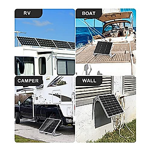 Sun Energise 30W 12V Solar Battery Charger & Maintainer, Built-in Smart MPPT Charge Controllera, Adjustable Mounting Bracket, 12 Volt Solar Panel Trickle Charging Kit for Boat RV Marine Trailer Camper
