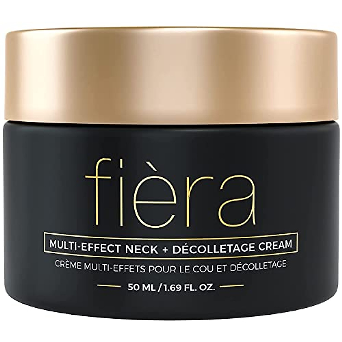 FIÈRA Neck Firming & Tightening Cream - Anti-Aging Moisturizer with Macadamia Oil, Hyaluronic Acid, Shea Butter - Smooths & Lifts Neck Skin - 1.69 FL. OZ. / 50 ML