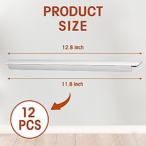 Zonon 12 Pcs Stainless Steel Adaptor Bar, Long Food Bar Divider Bar Metal Steam Table Adapter Bar for Hotel Restaurant Catering Home Commercial Food Service Accessories (12.8")