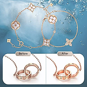 Adiding Ultrasonic Jewelry Cleaner, 650mL Professional Ultrasonic Cleaner with 5 Digital Timer, Degas Mode, 45kHz Jewelry Cleaner Ultrasonic Machine for Eyeglasses Watch Rings Necklaces Coins Dentures