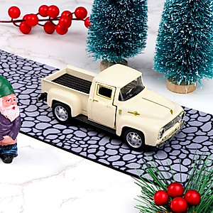 JiaUfmi Village Street Mat Christmas Village Accessories Miniature Road Decorations Cobblestone Brick Display Mat for Outdoor Indoor Bathroom Home Garden Figurine, 47.2 x 4.72 x 0.08 Inches