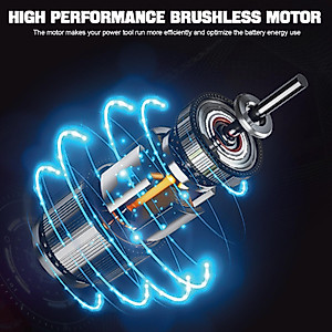 Drill Machine Compatible with Makita 18V Battery Cordless Impact Driver Drill Variable Speed Electric Brushless Drill Power Tool for Drilling Wood Metal & Screwing (No Battery)