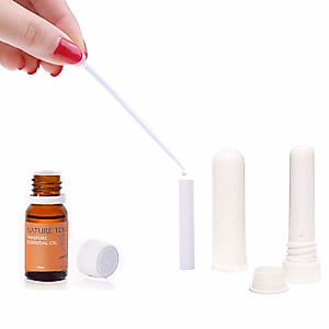 zison Essential Oil Aromatherapy Blank Nasal Inhaler Tubes (Including 24 Complete Sticks + Including 12 Extra Stick +2 Polyethylene Pipette Droppers +1Plastic Tweezers)
