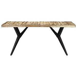 BUKSCYJS Multifunctional Dining Room Table,Dining Room Table,Dining Table,Strong and Sturdy Suitable for Kitchen,Dining Room,Living Room 63"x31.5"x29.9" Rough Mango Wood
