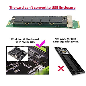 cablecc 12+16Pin SSD to NVME M.2 NGFF M-Key for 2013 2014 2015 2016 2017 MacBook SSD