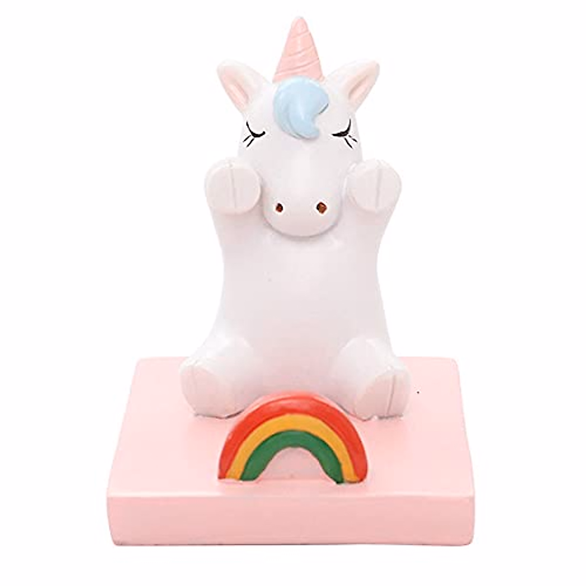 IBWell Cute Animal Unicorn Cell Phone Stand for Desk Smartphone Mobile Phone Holder Compatible for All Smartphone Holder, Tablet Office Decor