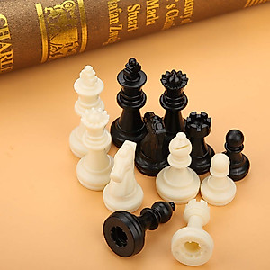 ViaGasaFamido Chess Pieces, Handmade Chess Pieces International Standard 32 Chess Pieces for Replace Miss Pieces