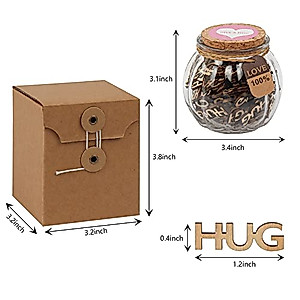 Give a Hug in a Bottle - Jar of Hugs - Birthday Gift,Thanksgiving Day,Christmas Gift,Holiday Gift,Anniversaries Gift for Valentines Day, Encouragement Gift - Hugs to Give