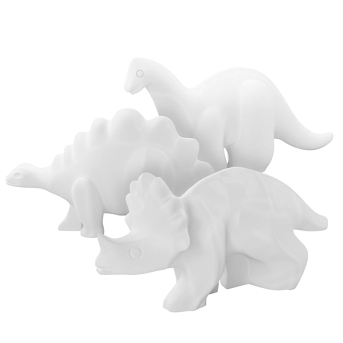 Paint 3 Large Dino Squishies - Paint a Squishy Kit - Make Your Own Squishies with Puffy Paint - Arts and Crafts Gifts for Kids, Boys & Girls - DIY Squishy Makeovers Painting Kit, Dinosaur Toys