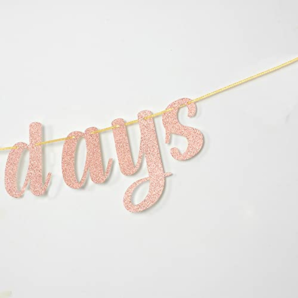 Rose Gold Happy 100 Days Banner, Kid's 100 Days Celebration,100th Day of School - Happy 100 Days Decorations - 100 Days Theme Party Decoration