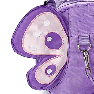 Hipiwe Baby Anti-Lost Backpack Butterfly Walking Safety Belt Harness Toddler Reins Strap with Leash (Purple)