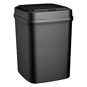 Huvqianu Touchless Trash Can, Automatic Sensor Trash Can, Electric Trash Can with Lid, Smart Wastebasket, Kitchen Trashcan, 13L Trash Bin, Touchless Garbage Bin, Sensor Garbage Can, Modern Trash Can