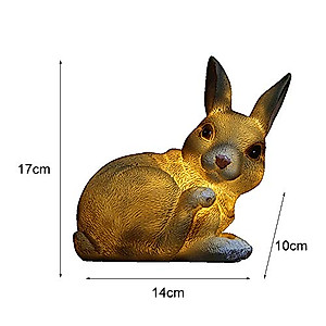 Cozyhoma Solar Powered LED Light Garden Decor, Outdoor Statue Lights Animal Figurine Night Light Home Garden for Backyard Pathway Yard Patio