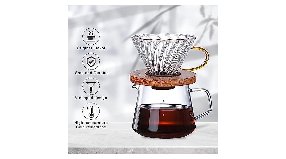 Gute Glass Coffee Dripper - Perfect for 1-4 Cups