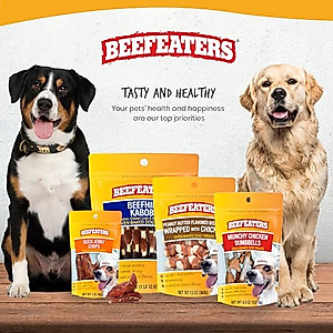 Beefeaters Dog Treats - Triple Flavor Wings 1.48oz Case of 12 | Rawhide Dog Treats Wrapped with Real Chicken | Promotes Dental Health | Dog Food Long-Lasting Chew | Training Treats for All Dog Sizes