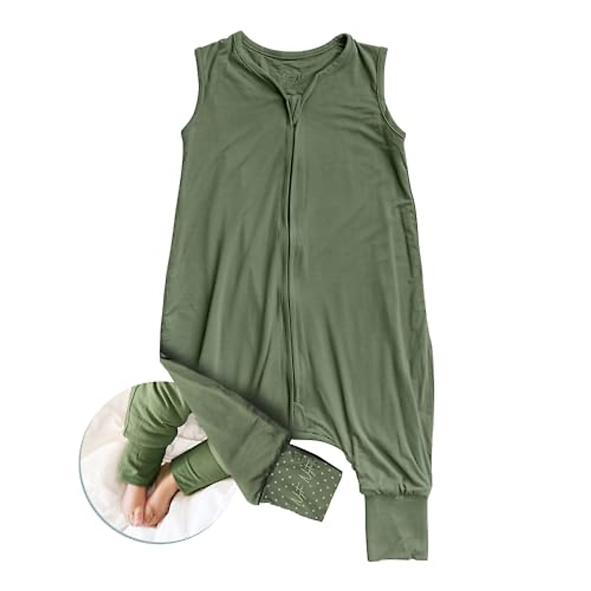Nyte Nyte Baby - 0.5-TOG Green, 6 to 12 Months Sleeveless Sleep Sack, Imported Baby & Toddler Sleeping Sack, Breathable Sleep Sack, Adjustable Feet Cuffs & Anti-Slip Grip