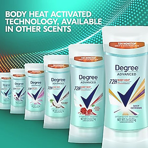 Degree Antiperspirant Deodorant Sexy Intrigue 72-Hour Sweat & Odor Protection Antiperspirant Deodorant For Women with Body Heat Activated Technology 2.6 oz