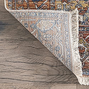 nuLOOM Harriet Vintage Medallion Fringe Area Rug, 3' x 5', Rust