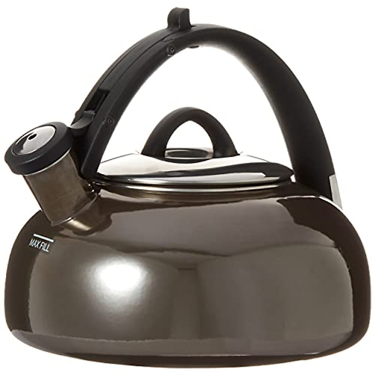 Cuisinart CTK-EOS2GG Peak 2-Quart Teakettle, Make 2-Quarts of Boiling Water in this Classic Tea Kettle, Whistle Sound to Signal Water is Ready, Gray