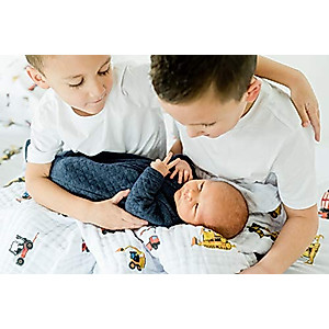 ADDISON BELLE Dream Everything Blanket - 100% Muslin Cotton - Oversized 47 inches x 47 inches - Premium 4 Layer Blanket (Construction)