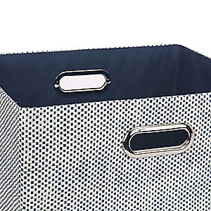 Lambs & Ivy Foldable/Collapsible Storage Bin/Basket Organizer with Handles, Blue