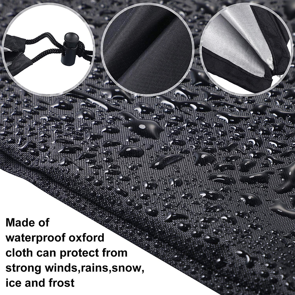 Side View Mirror Cover Auto Rearview Protection Cover Snow Ice Mirror Covers Exterior Rear View Accessories Universal Size for Cars, Black (2 Pieces)