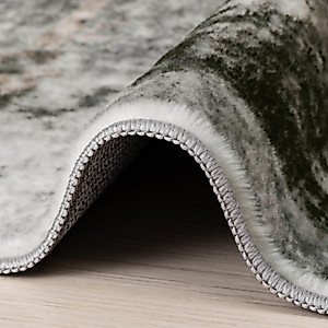 Area Rug Living Room Rugs 8x10 Washable: Soft Modern Abstract Fluffy Rug with Non-Slip Backing, Indoor Plush Throw Rug Large Accent Carpet for Bedroom Dining Room Nursery - Gray