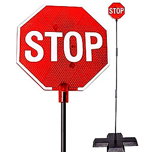 LED Stop Sign Parking Assistant for Garage with Flashing Signal