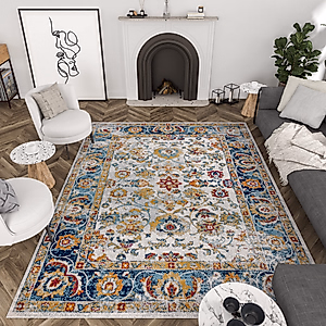 Giana Cream Large 8x10 Area Rug - Area Rugs for Living Room - Dining Room or Bedroom Rug - Indoor Entry Entryway Foyer Carpet - Alfombras para Salas Grandes - Traditional, Oriental