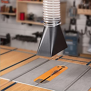 POWERTEC 70151 Dust Hood Rectangular Shape, Funneled 4-Inch Fitting By 10-Inch Wide Attachment for Dust Collection