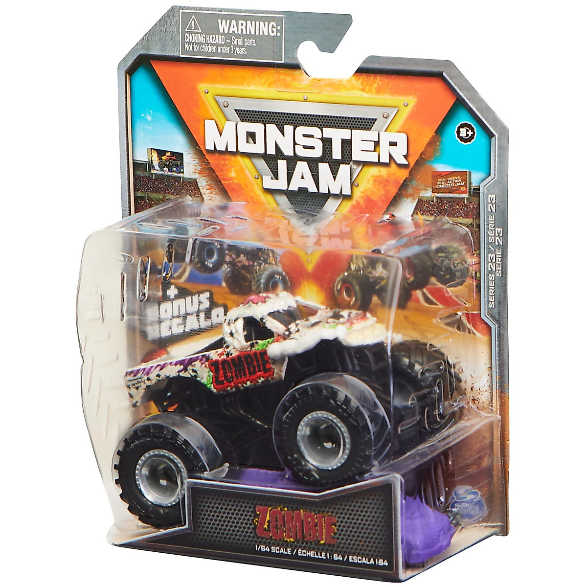 Monster Jam 2022 Spin Master 1:64 Diecast Truck with Bonus Accessory: World Finals Zombie