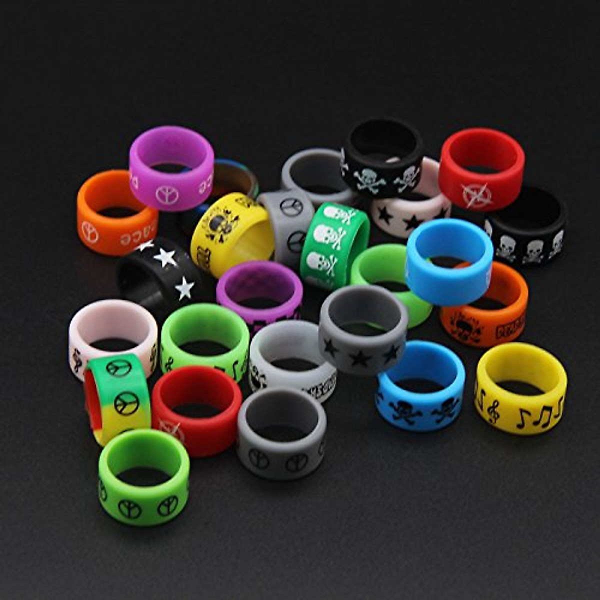 SIlicone Bands - Pack of 30 Rings Silicone Anti Slip SIlicone Bands Accessories for RBA RDA Tank Mechanical Mods glass - Diameter 20mm