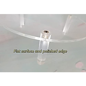 HESIN Acrylic Cake Display Risers Round Set of 3 Stand Risers Dessert Bakery Stand Rack Server Dessert & Pizza Holder