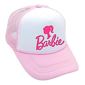 Girls Cap Movie Pink Trucker Hat Mesh Back Trucker Hat Outfit Accessory for Women and Adults
