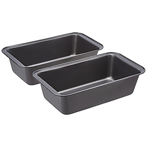Amazon Basics Baking Bread Loaf Pan, 9.5 x 5 Inch, Set of 2