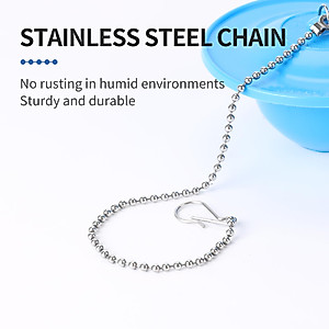 Toilet Flapper Replacement - 3 inch Universal Toilet Stopper Flapper Compatible with American Standard Toilet Tank Water Saving Rubber Flush Valve Flapper with Stainless Chain Long Lasting Rubber，2PCS