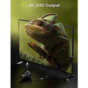 Mini HDMI to HDMI Adapter, JSAUX Mini HDMI Male to HDMI Female Cable with 4K 60Hz HDR 3D 18Gbps Dolby, Compatible For DSLR,Camcorder,Graphics Card,Raspberry Pi Zero W,Laptop,Tablet,HDTV,Projector,Grey