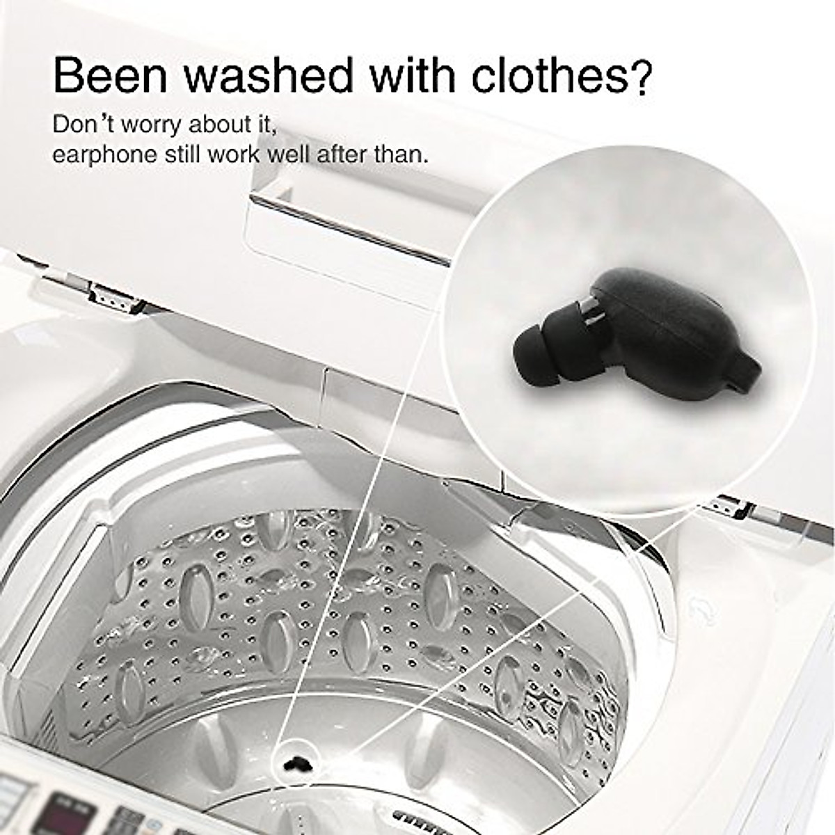 IP68 Professional Waterproof Wireless Bluetooth Earphone, Mini Wireless Bluetooth V4.2 Earbud Sport Headphone Sweat Proof Stable Fit in Ear Workout Headset for Underwater Sport Swimming Diving