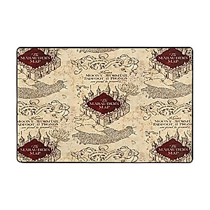I Like Exercise Marauders Map Carpet Area Carpet Picnic Mat Beach Mat Bedroom University Dormitory Living Room Comfortable and Durable Decorative Carpet36 X24