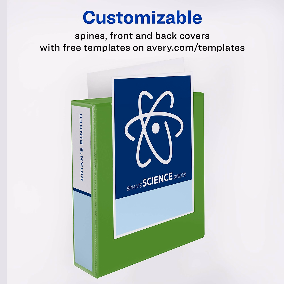 Avery Heavy-Duty View 3 Ring Binder, 1" One-Touch EZD Rings, 1 Chartreuse Binder (79770)