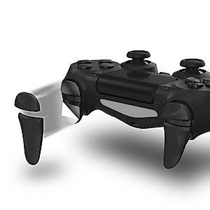 PlayVital 2 Pair Shoulder Buttons Extension Triggers for PS4 All Model Controller, Game Improvement Adjusters for PS4 Controller, Bumper Trigger Extenders for PS4 Slim Pro Controller - Black