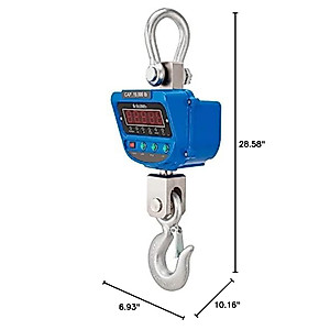 Global Industrial Heavy-Duty LED Digital Crane Scale w/Remote, 10,000 lb x 5 lb