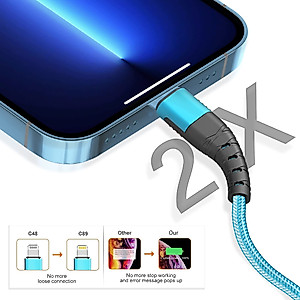 iPhone Charger, [Apple MFi Certified] 3Pack 6FT iPhone Lightning Cable for Fast Apple Charger Cable, iPhone Charging Cord for iPhone 13/12/11 Pro/11/XS MAX/XR/8/7/6s/6/5S/SE iPad Original(DarkRed)