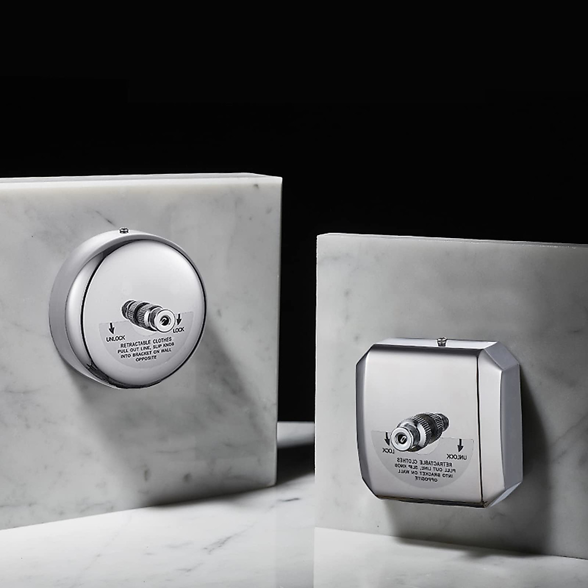 Retractable Clotheslines 9Ft Retracting Clothes Line Wall Mounted Stainless Steel Clothes Dryer Laundry Line Indoor Outdoor Hanging Laundry Rope Clothing Drying Rack for Shower Room Bathroom Hotel