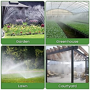 2023 New Upgraded Irrigation System, 131.2ft/40M Drip Irrigation Kit, 174Pcs Garden Plant Watering System with 3 Kinds of Adjustable Nozzles, 4 in 1 Faucet Connector, Tubing Valve for Free Control