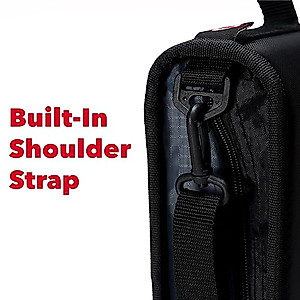 Case-it The Mighty Zip Tab Zipper Binder - 3 Inch O-Rings - 5 Color Tab Expanding File Folder - Multiple Pockets - 600 Sheet Capacity - Comes with Shoulder Strap - Deep Purple D-146