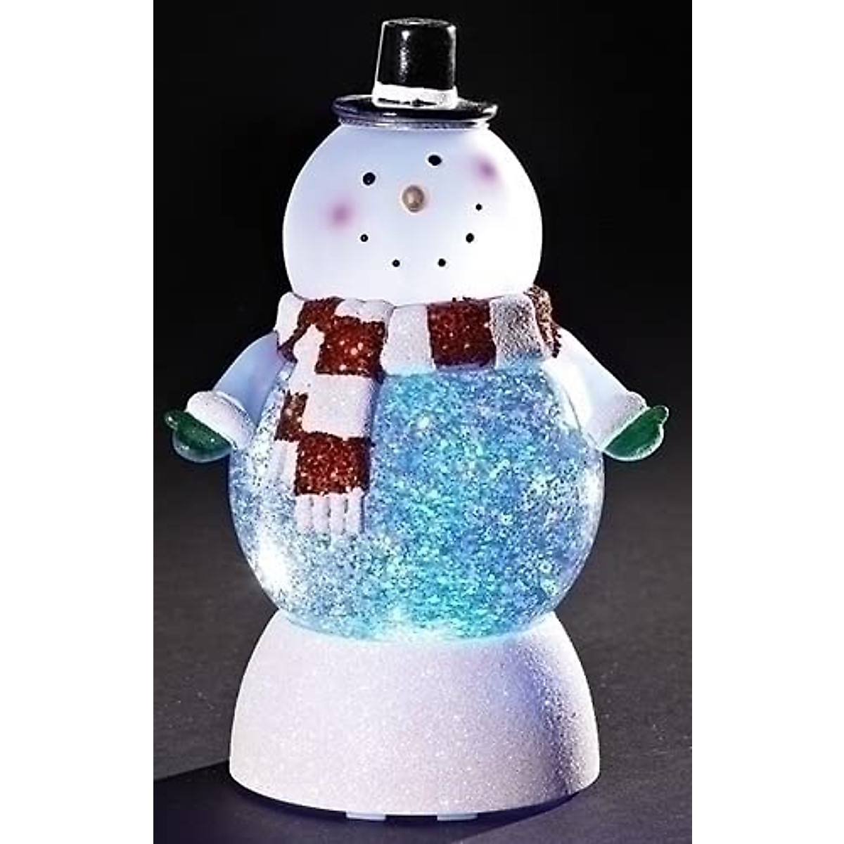 Christmas by Roman Inc., Confetti Lites Collection, 7.5" H LED Snowman Swirl Confetti Light Dome, Lantern, Snow Globe, Holiday Home Décor, Santa, Cardinal, Nutcracker, Snowman, Reindeer (7x5x3)