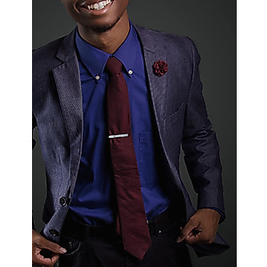 Tornito 12Pcs Tie Clips for Men Tie Tack Pins Silver Black Gold Blue Necktie Bar Regular Ties Suitable for Daily Wedding Meeting Business Anniversary Tie Clips